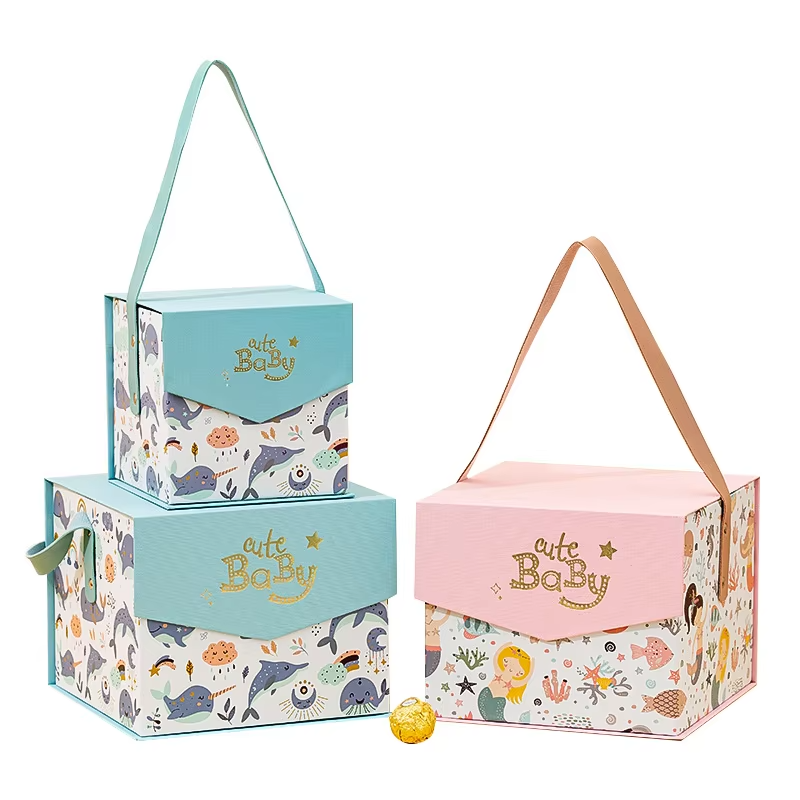 Custom Cute Gift Boxes Square Children's Toy Packaging Box for Baby ...