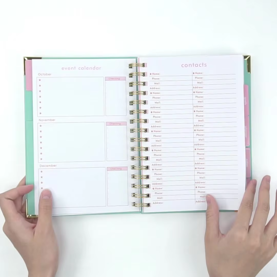 2026 Custom Printing Inspiration Goal Daily Weekly Diary Self Care ...